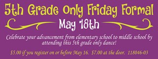 5th Grade ONLY Friday Formal - Special Events - Events | Huntley Park ...